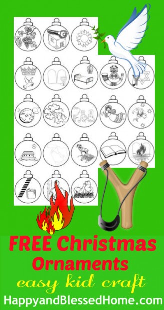 FREE Printable Christmas Ornaments - Happy and Blessed Home