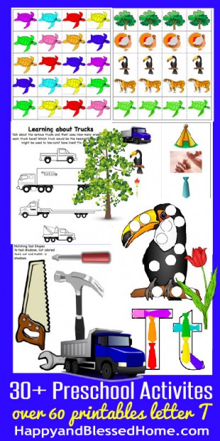 Learn to Read Preschool Alphabet Letter T - Happy and Blessed Home