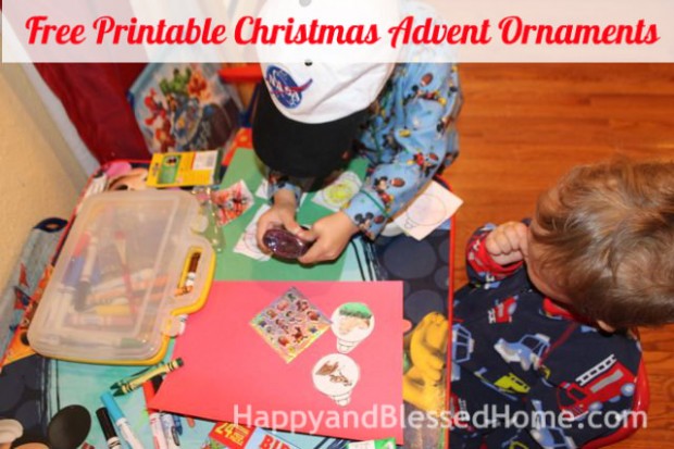 FREE Advent Calendar and Advent Christmas Ornaments Craft for Kids