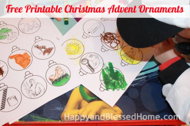 FREE Advent Calendar and Advent Christmas Ornaments Craft for Kids
