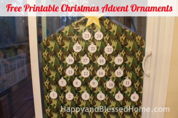 FREE Advent Calendar and Advent Christmas Ornaments Craft for Kids