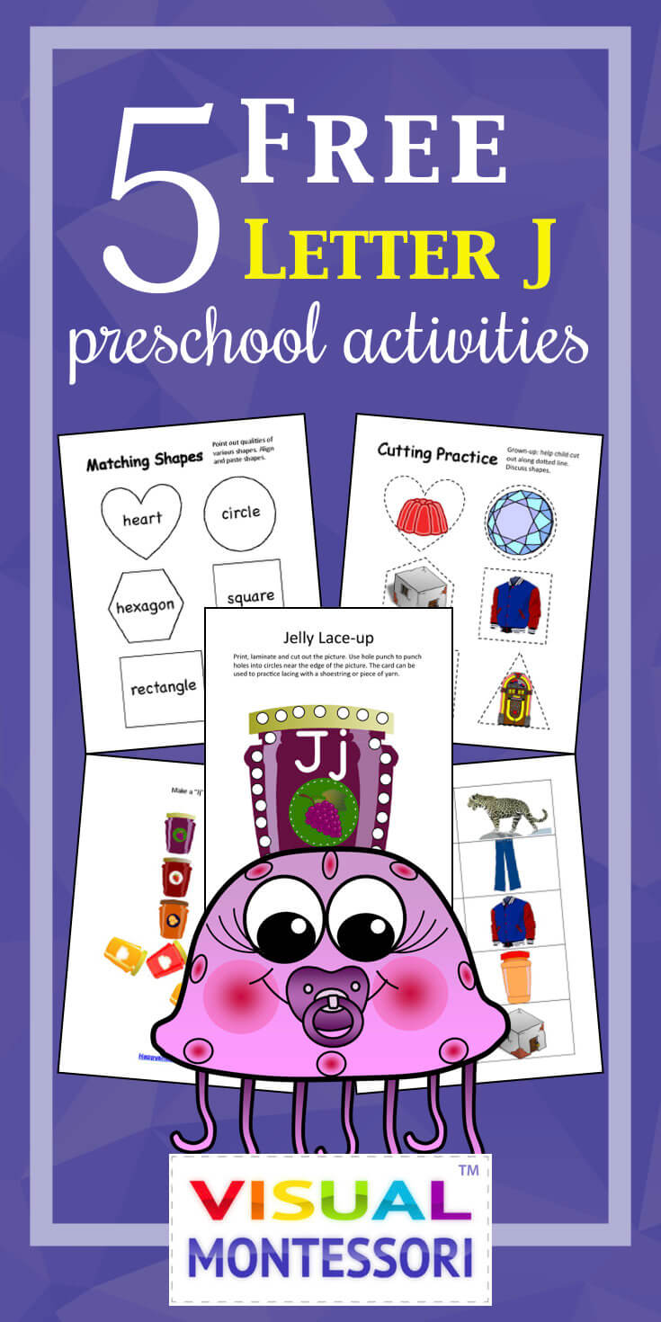 5 FREE Preschool Worksheets for Preschool Alphabet Letter J - Happy and ...