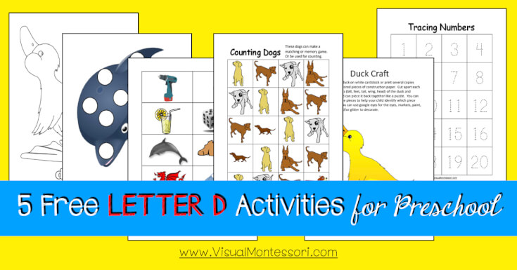 5 FREE Preschool Worksheets for Preschool Alphabet Letter D - Happy and ...