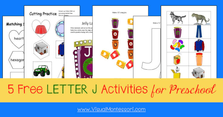 5 FREE Preschool Worksheets for Preschool Alphabet Letter J - Happy and ...