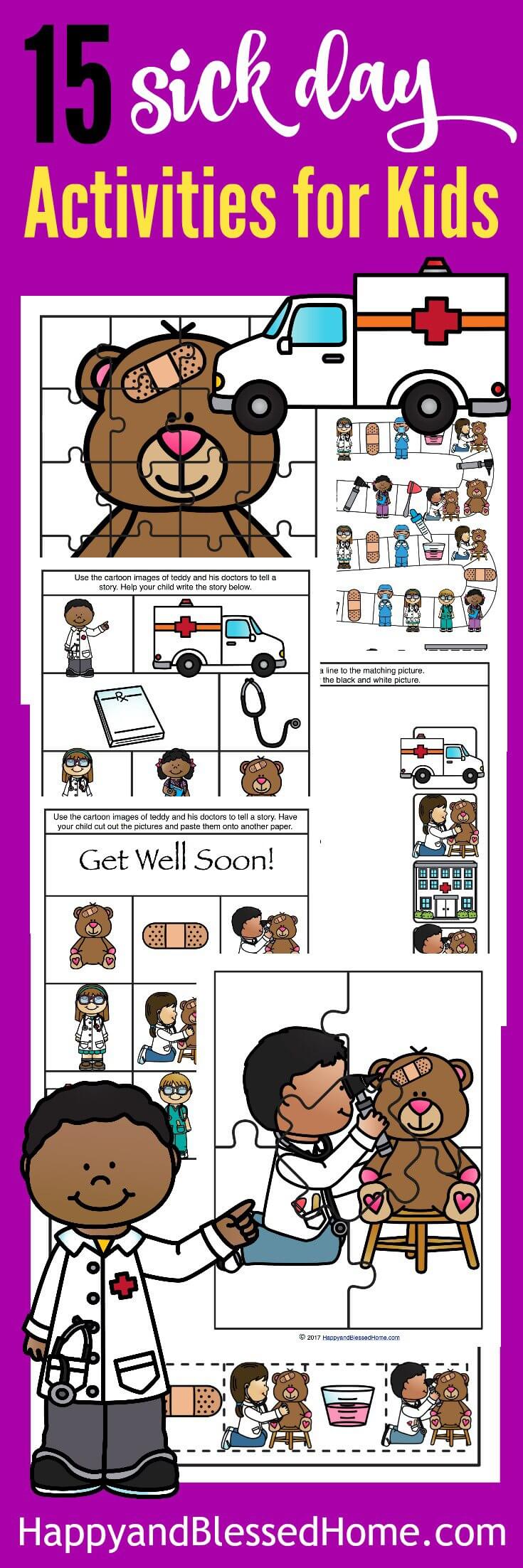 Download 15 Sick Day Activities - Happy and Blessed Home
